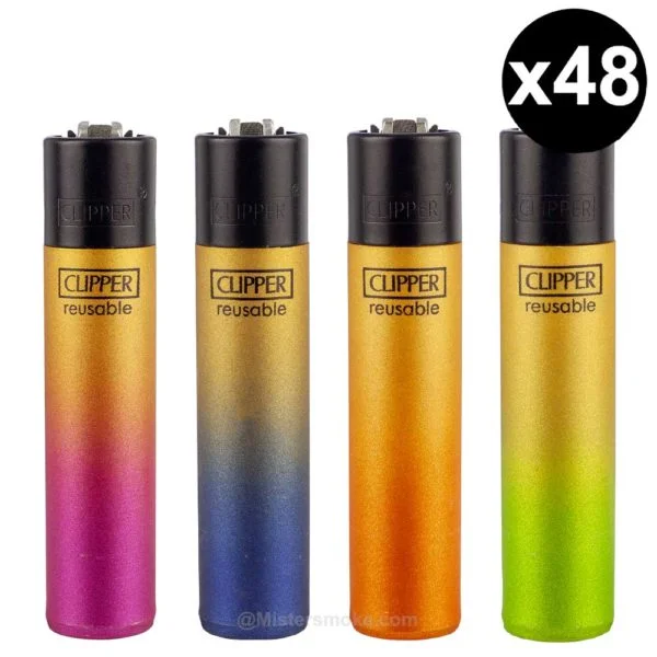 Lighter Clipper Gold gradient x48 | Lighters | Mistersmoke