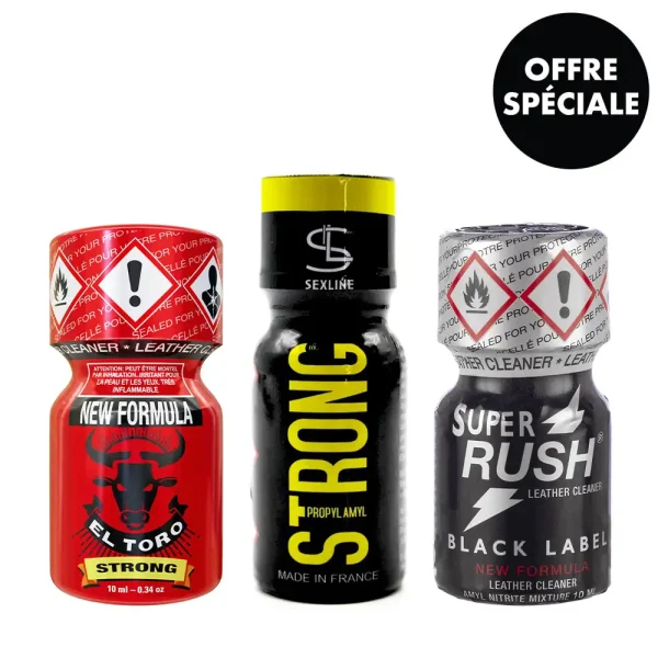 Pack de Poppers Strong - Trio Puissant Mistersmoke