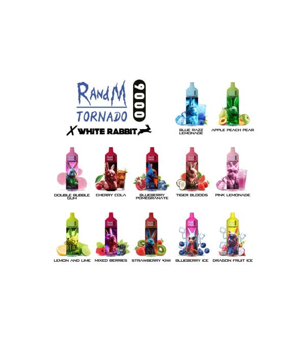 Puff 9000 taff RandM Tornado White Rabbit - Goût Dragon fruit ice