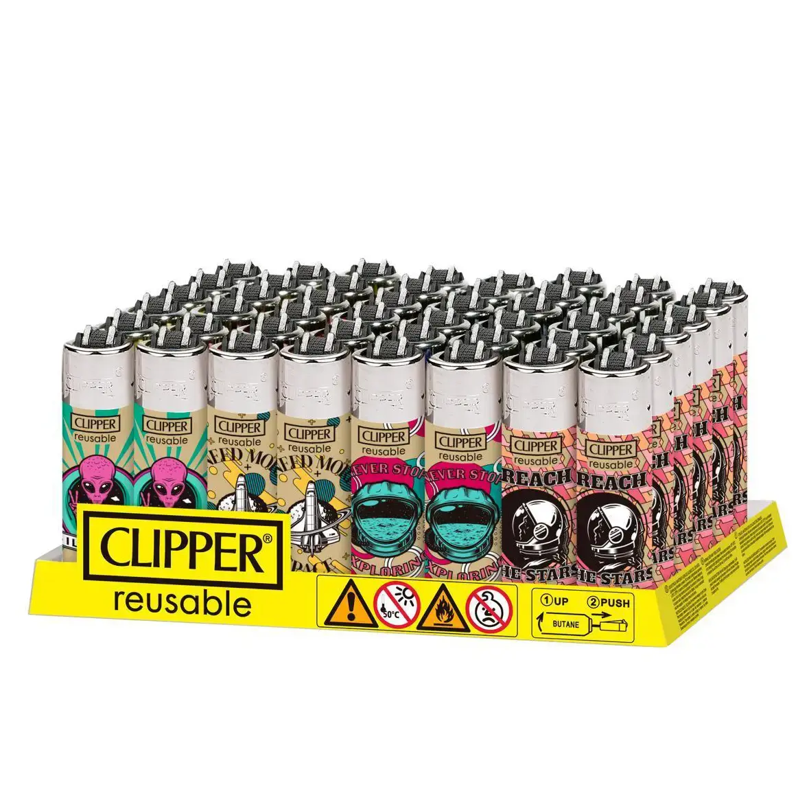 Clipper Mini Astro Spacing – Boite de 48 briquets