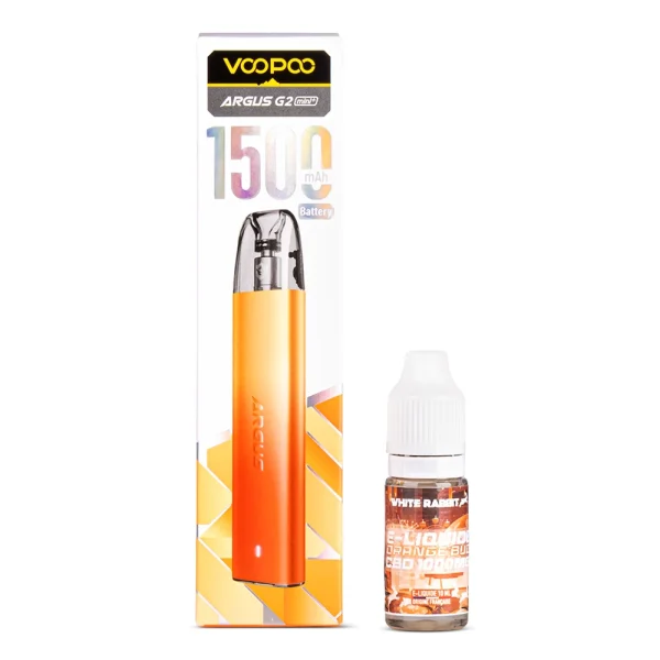 Puff 1000mg de CBD White Rabbit x Voopoo - Saveur Orange BUD
