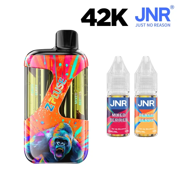 Puff JNR Double Goût ZPluse 42K - Mixed Berries + Peach Berry